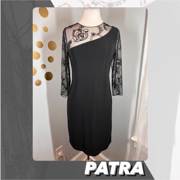 Patra | Dresses | Euc Patra Sheer Sleeve Dress | Poshmark